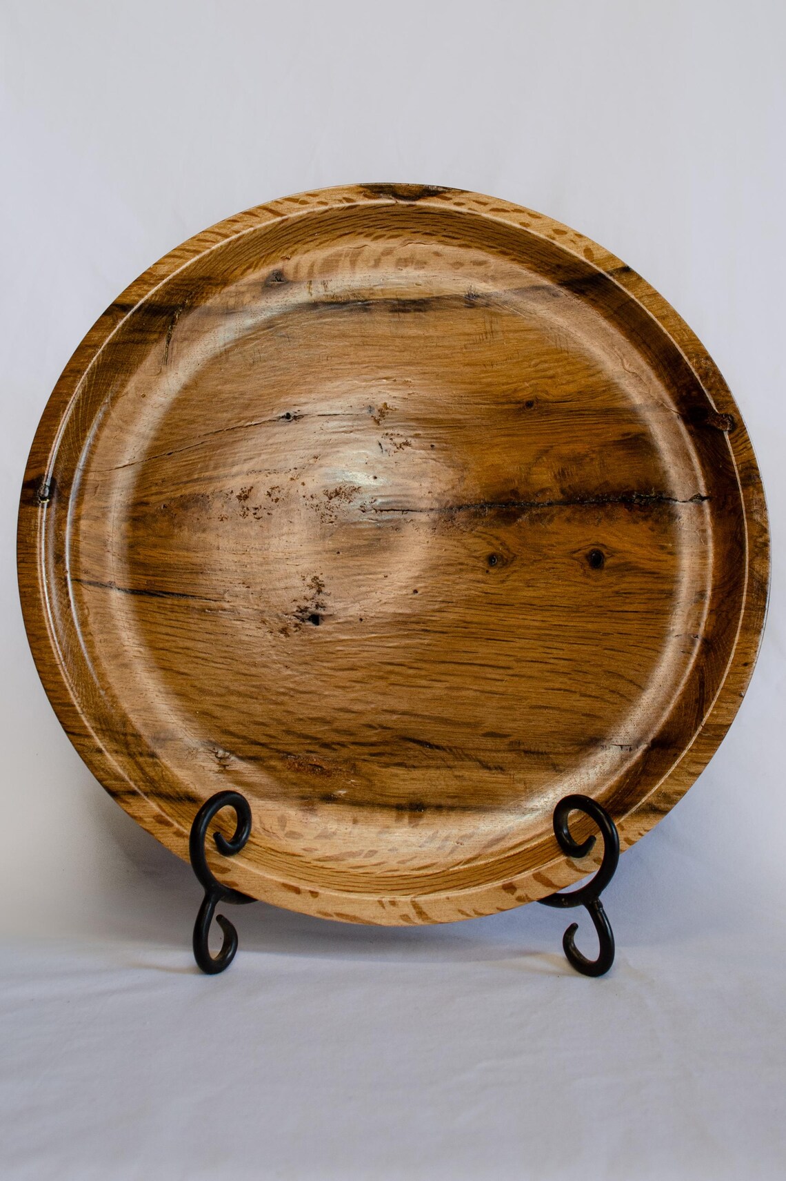 Large Wood Plate / White Oak Plate / Handcrafted Pine Plate / Hand Made ...