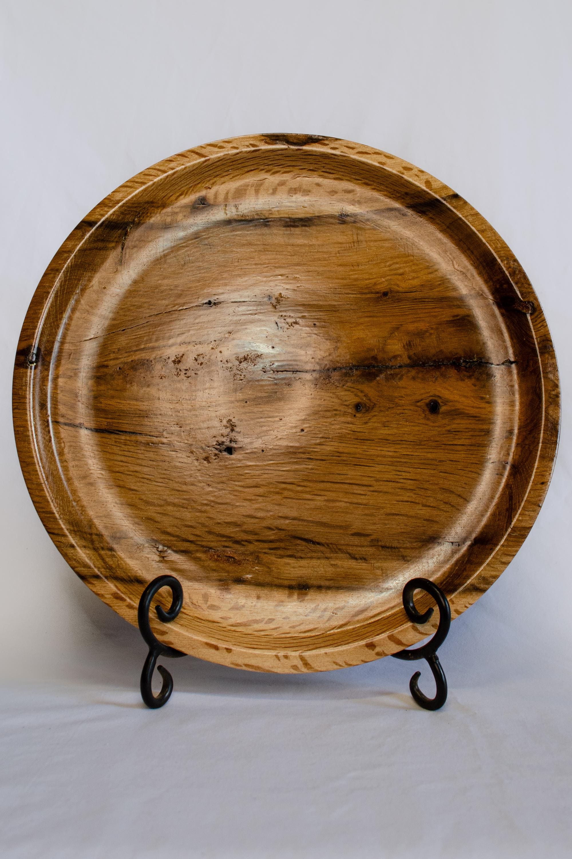 Large Wood Plate / White Oak Plate / Handcrafted Pine Plate / Hand Made ...