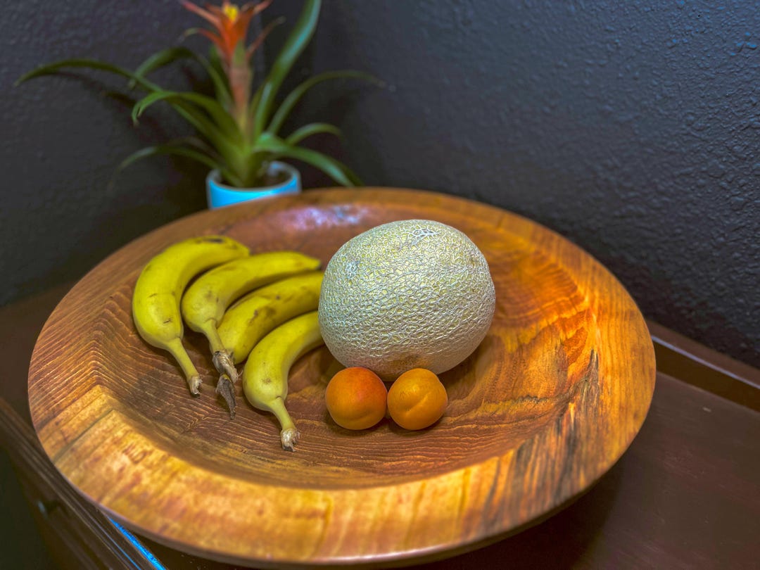 Large Wood Platter / Handcrafted Platter / Decorative Hand Turned Wood ...