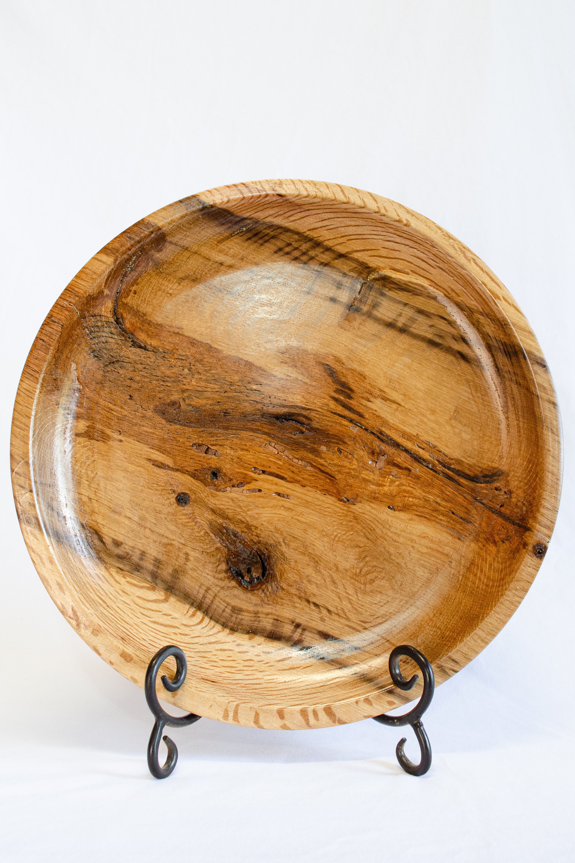 Large Wood Plate / White Oak Plate / Handcrafted Pine Plate / Hand Made ...