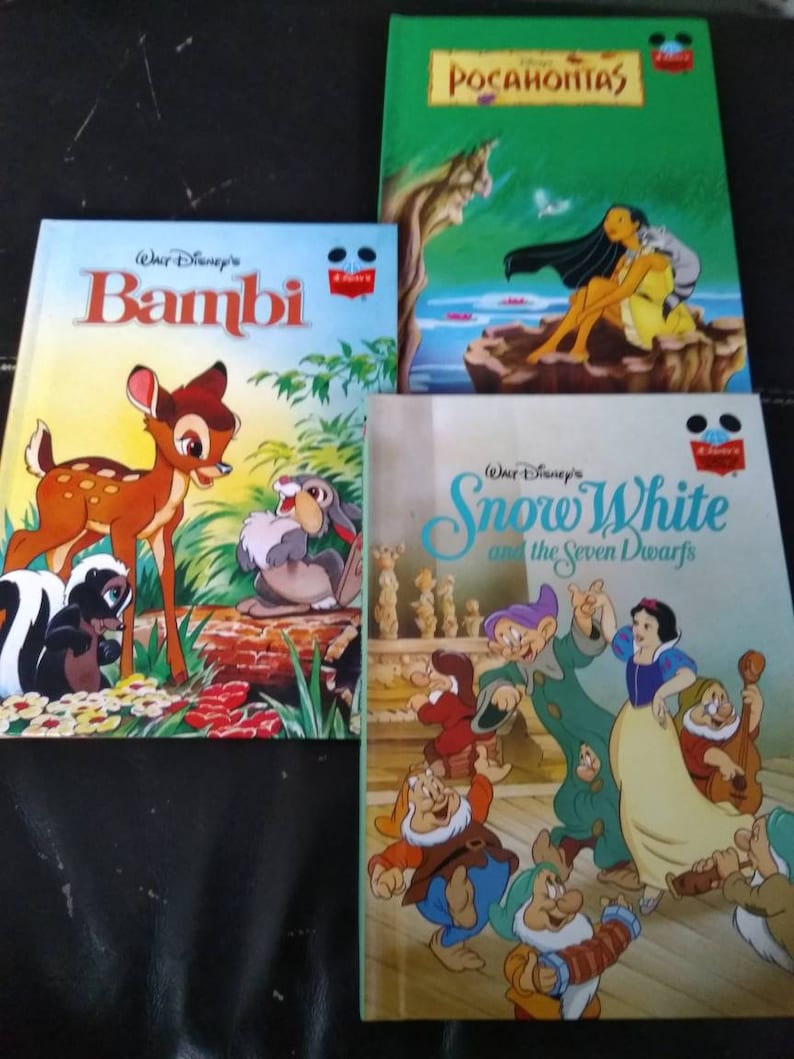 3 Walt Disney Hardback Children's Books - Etsy