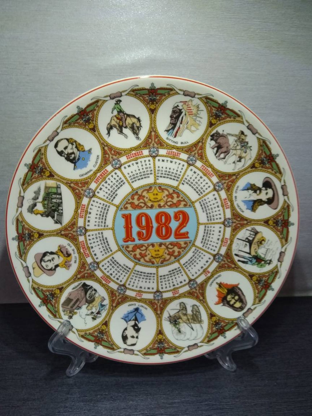 Vintage Wedgwood 1982 Wild West Calendar Plate. - Etsy
