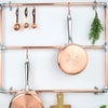 Pan Rail, Copper and Chrome-pan Rack-pan Rails-copper Pan Rack-copper ...