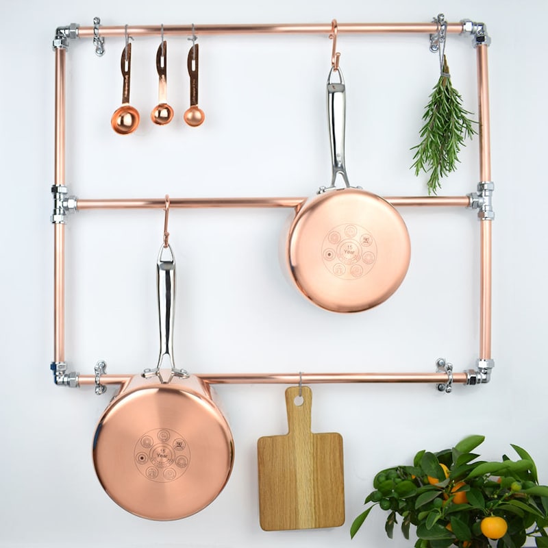 Wall Mount Pot Rack - Etsy