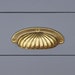 Brass Scalloped Cup Handle, Kitchen Hardware, Brass Hardware, Cabinet ...