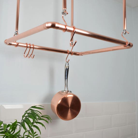 Copper Ceiling Pot and Pan Rack-pan Rack-pan Rails-kitchen Pot | Etsy