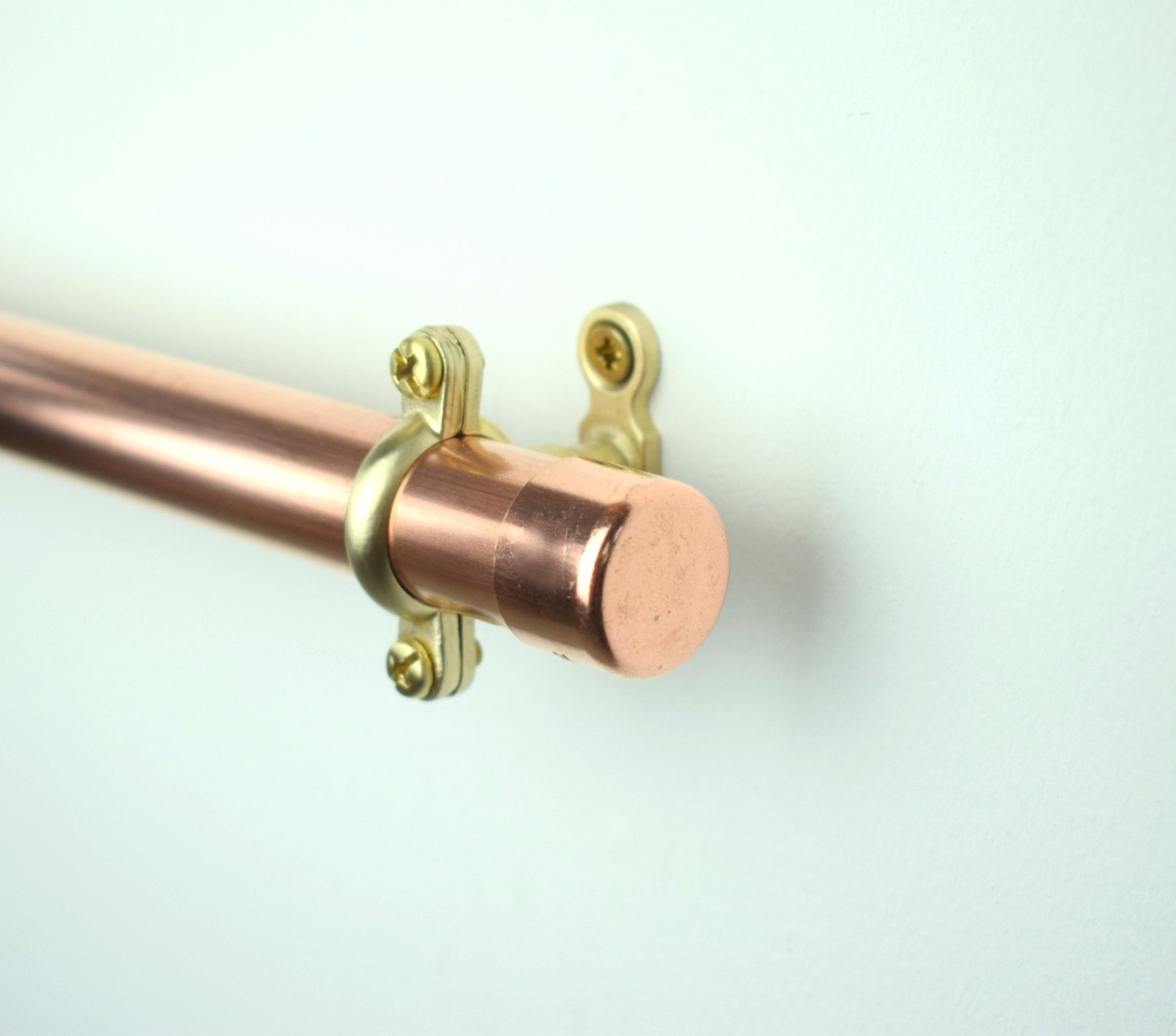 Chunky Commercial Copper Pot and Pan Rail-pan Organiser-kitchen Storage ...