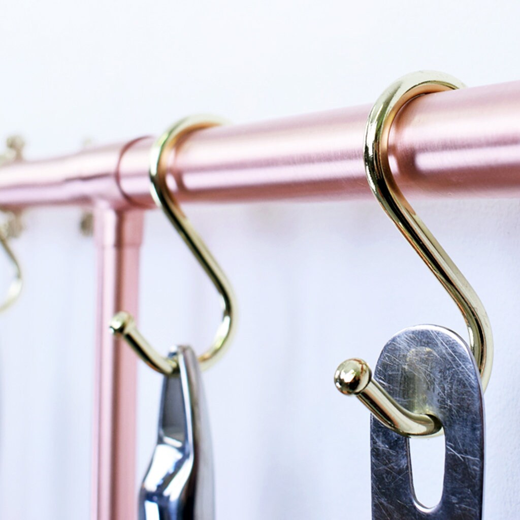 Brass s Hooks. Pot Rack Hooks. Brass Hooks. - Etsy