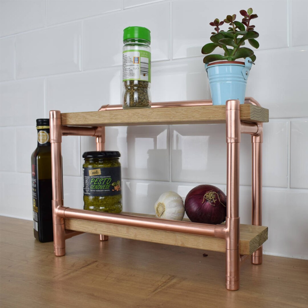 Copper and Oak Spice Rack - Etsy