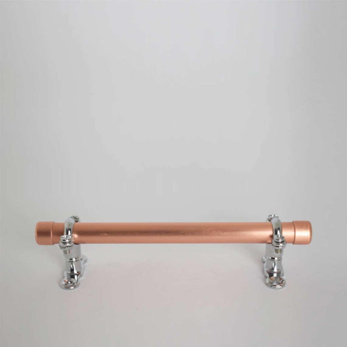 Copper and Chrome Pull Handle Cabinet Hardware Drawer Pull - Etsy
