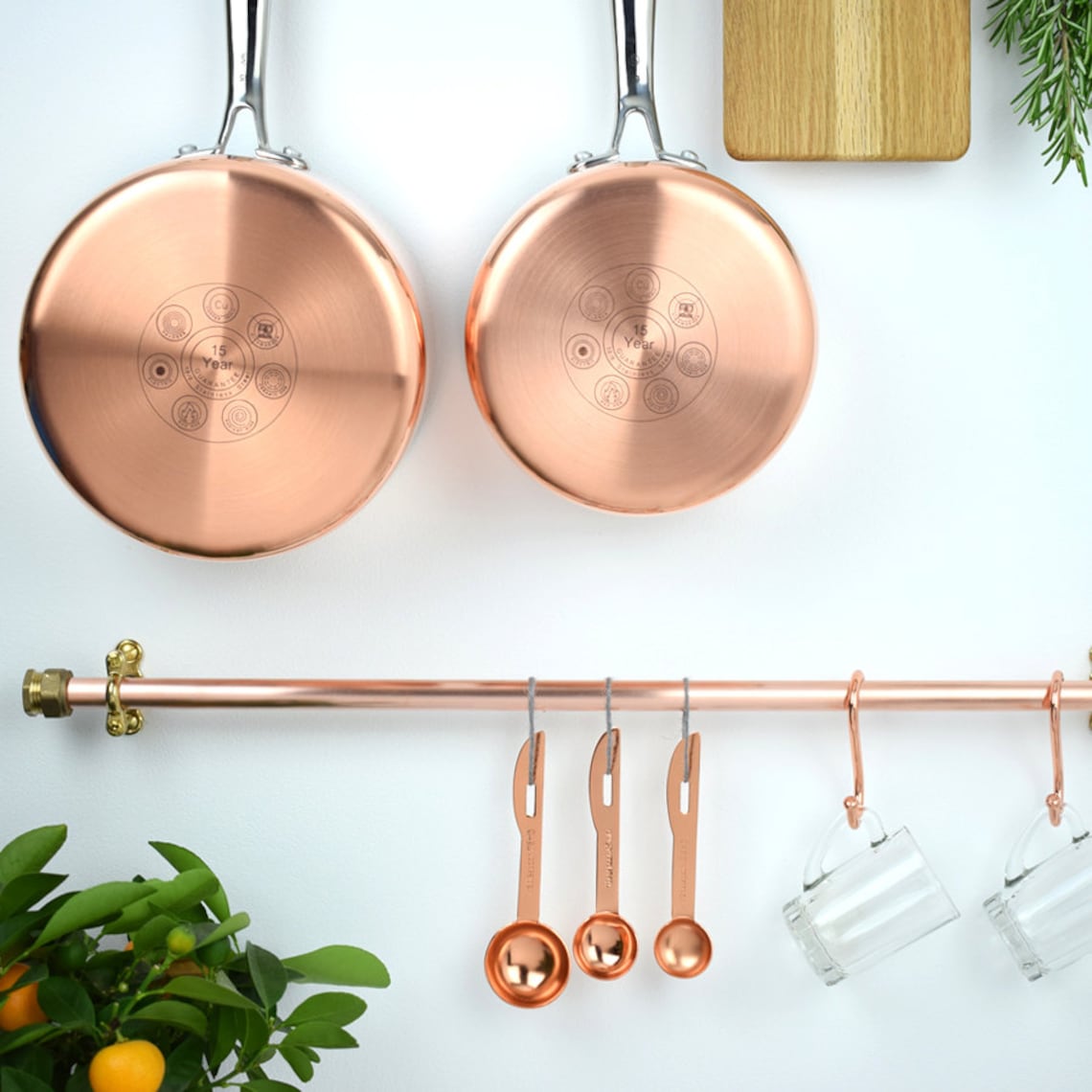 Handmade Copper and Brass Pot and Pan Rack Copper Rail - Etsy