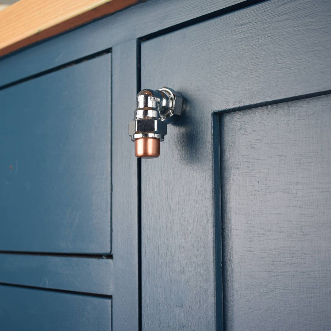 Chrome and Copper Finger Knob/pull, Drawer Knob, Cabinet Knob, Knobs ...