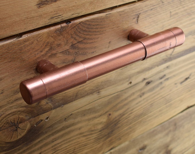 Copper and Brass Bracket Pull Handle Cabinet Hardware Drawer - Etsy