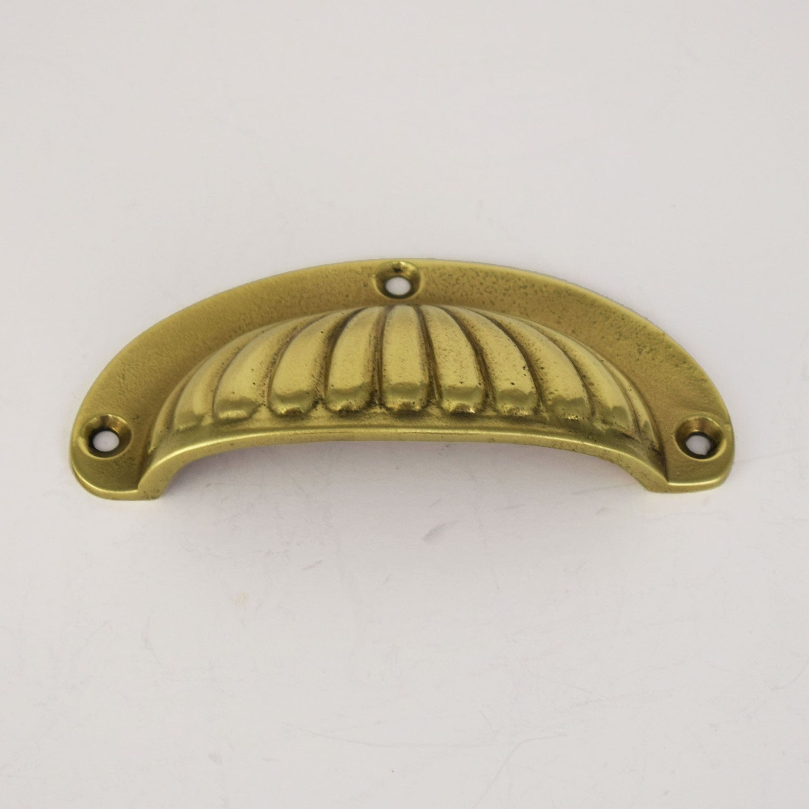 Brass Scalloped Cup Handle, Kitchen Hardware, Brass Hardware, Cabinet ...