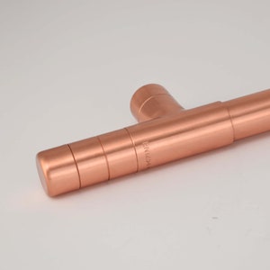 Copper Front Door Pull T-shaped With Ridging Detail - Etsy