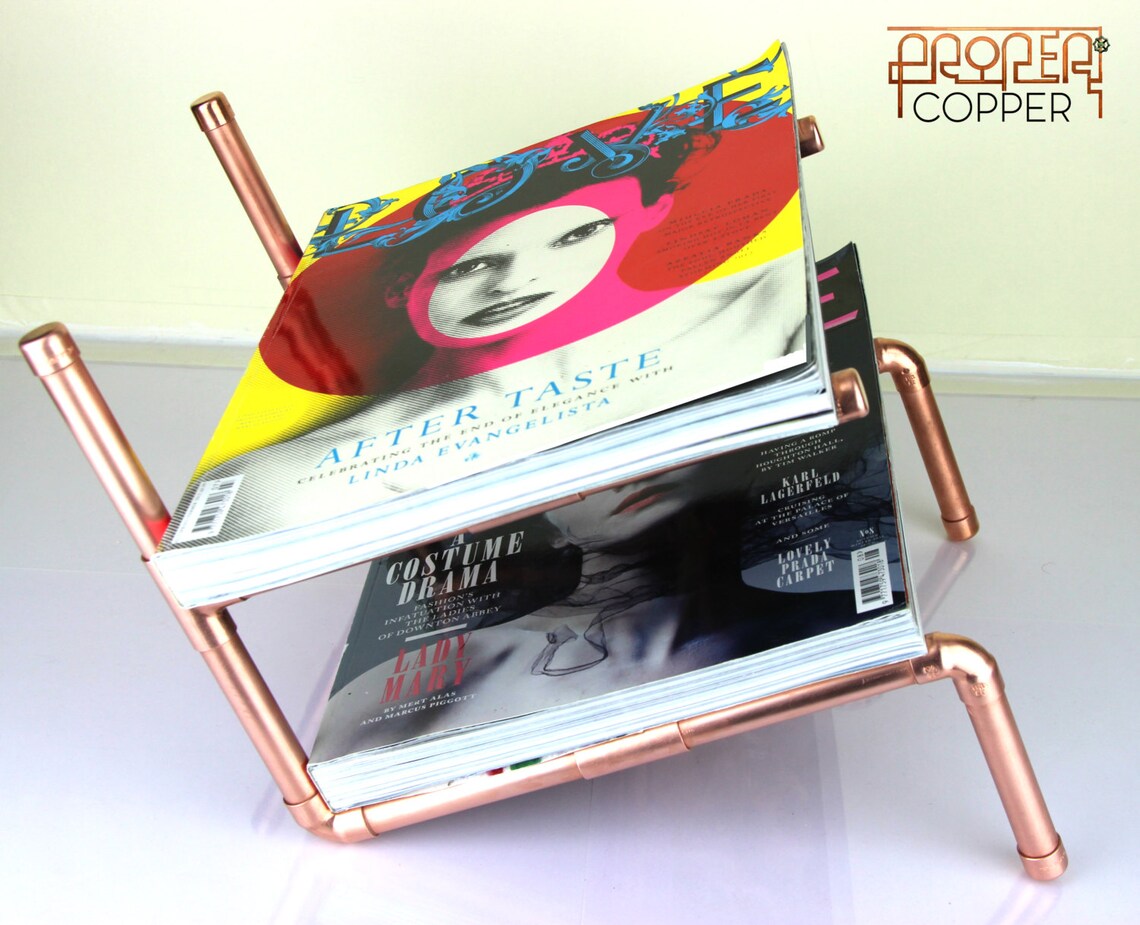 Copper Magazine Magazine Rack Magazine Holder Modern - Etsy