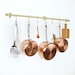 Handmade Copper and Brass Pot and Pan Rack, Copper Rails, Copper ...
