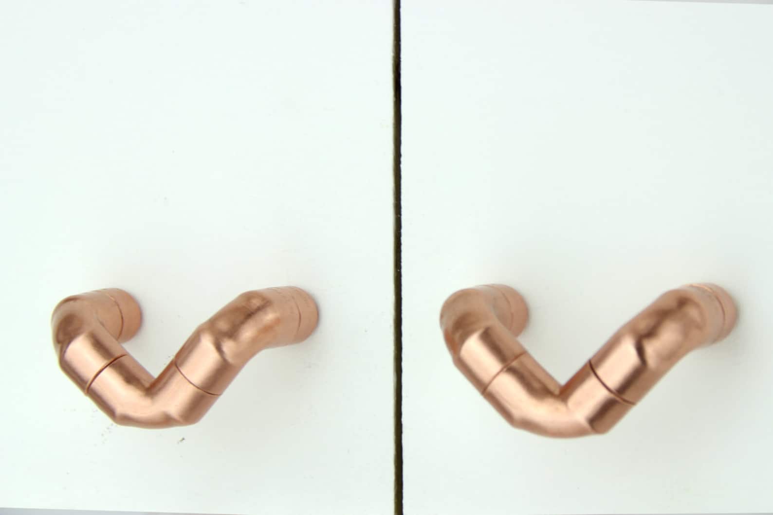 Modern Copper V Handle . Contemporary Drawer Pull, Handle, Kitchen Door ...