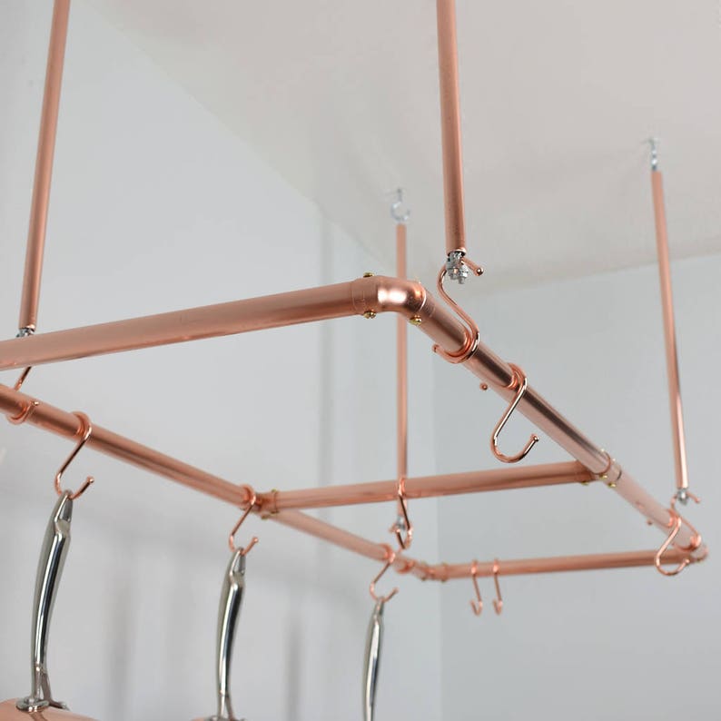 Copper Ceiling Pot and Pan Rack, Large Size - Etsy UK