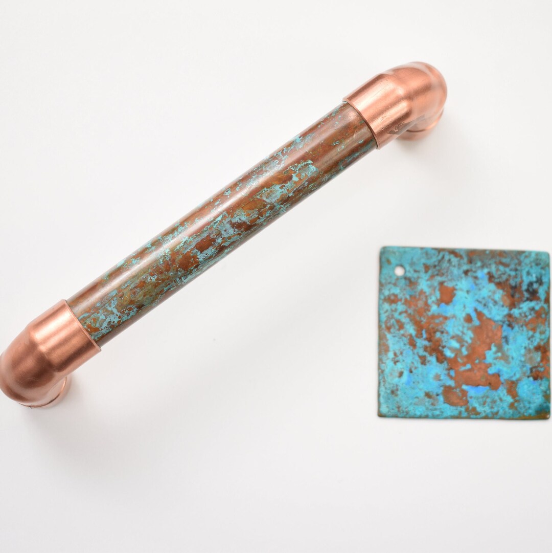Verdigris Copper Pull Handle - Hardware - Kitchen Hardware - Home ...