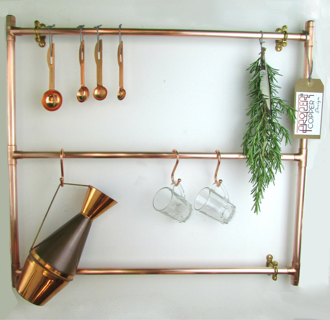 Bespoke, Modern Copper Pot and Pan Rack, - Etsy