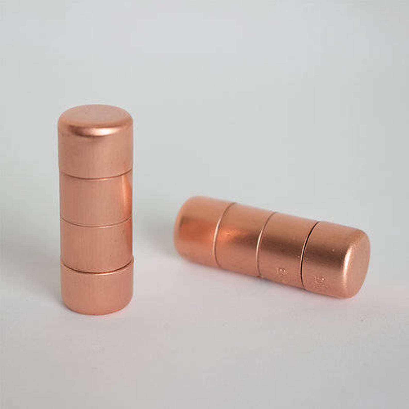 Modern Copper Ridged Knob. Contemporary Drawer Pull, Handle, Cabinet ...