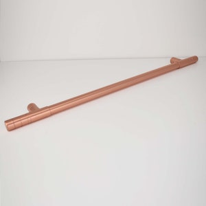 Copper Front Door Pull T-shaped With Ridging Detail - Etsy