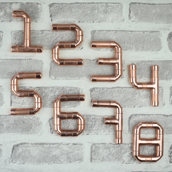 Copper House Numbers - Etsy