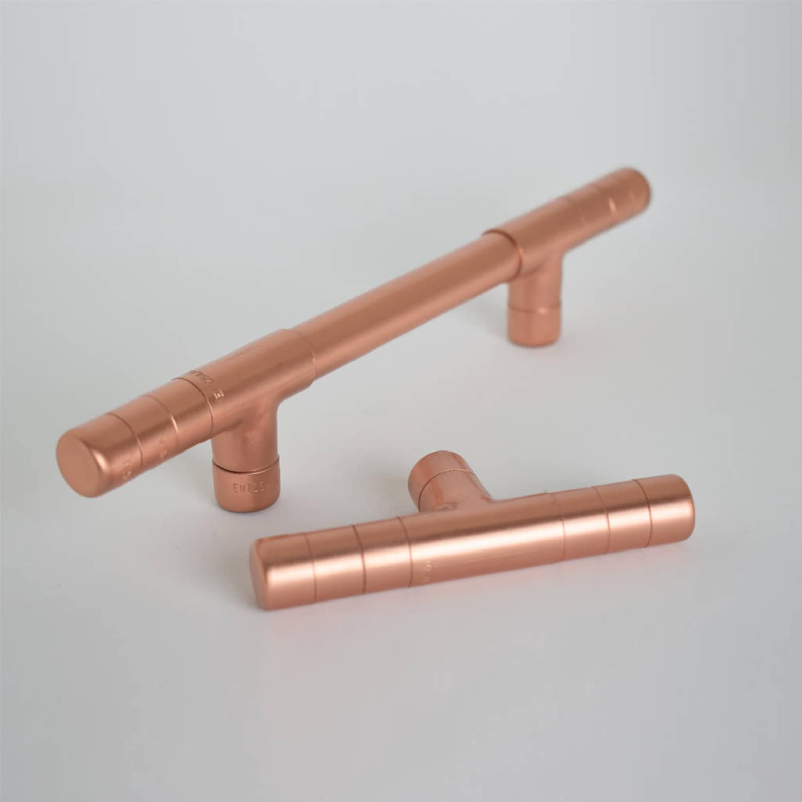 Copper T Pull With Ridging Detail Drawer Pull Cabinet Pull - Etsy