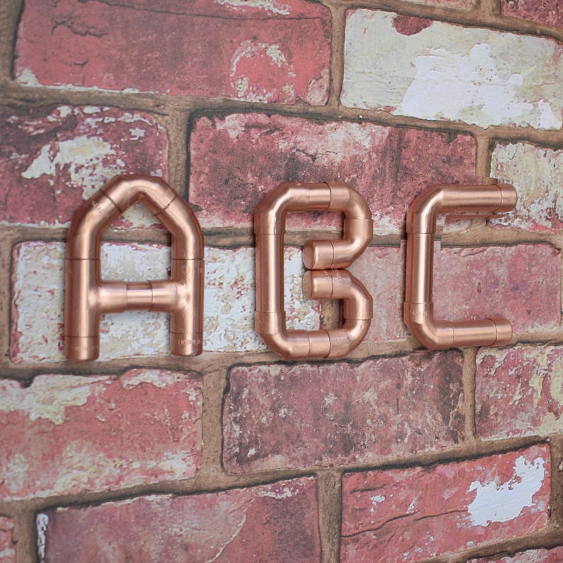 Copper Letters Copper Door Letters Wall Letters Decorative - Etsy