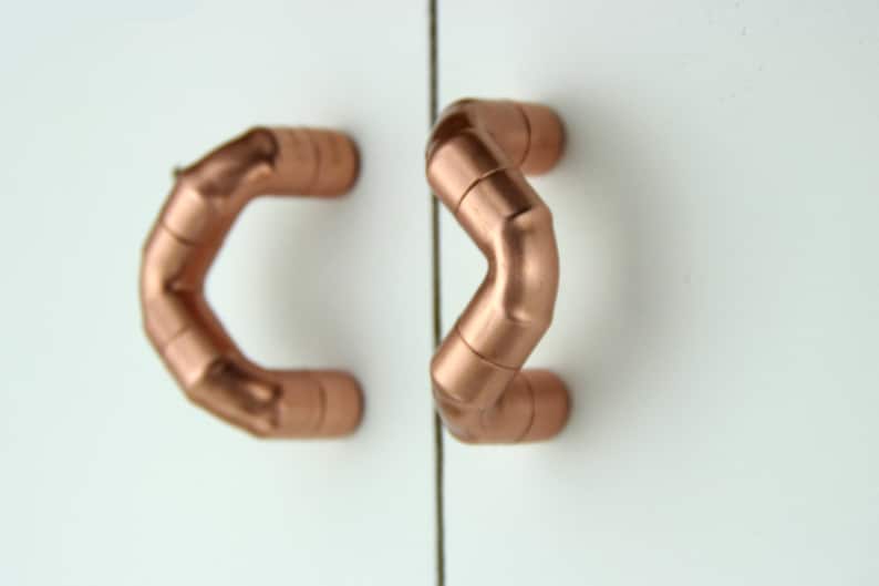 Modern Copper V Handle . Contemporary Drawer Pull, Handle, Kitchen Door ...