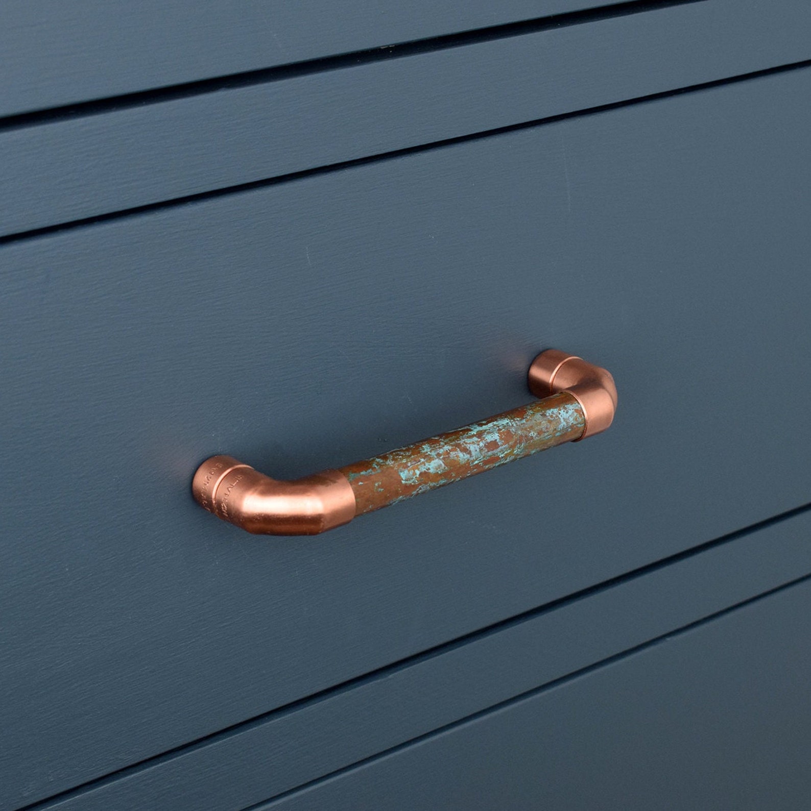 Verdigris Copper Pull Handle - Hardware - Kitchen Hardware - Home ...