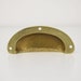 Brass Scalloped Cup Handle, Kitchen Hardware, Brass Hardware, Cabinet ...