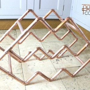 Unique Handmade Copper Wine Rack Wine Storage - Etsy