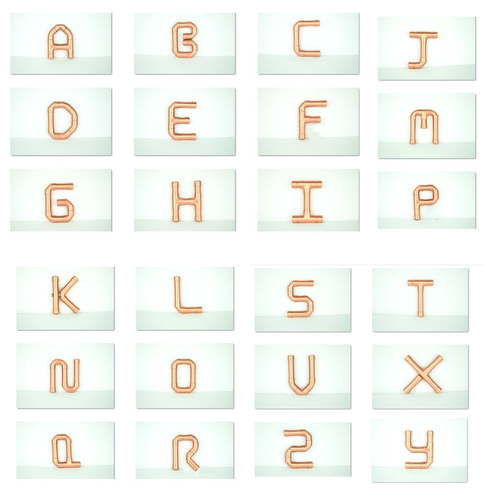 Copper Letters Copper Door Letters Wall Letters Decorative | Etsy