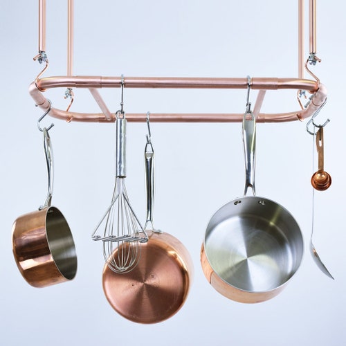 Hanging Pot Rack-ceiling Mount Kitchen Storage-heavy Steel Pan - Etsy