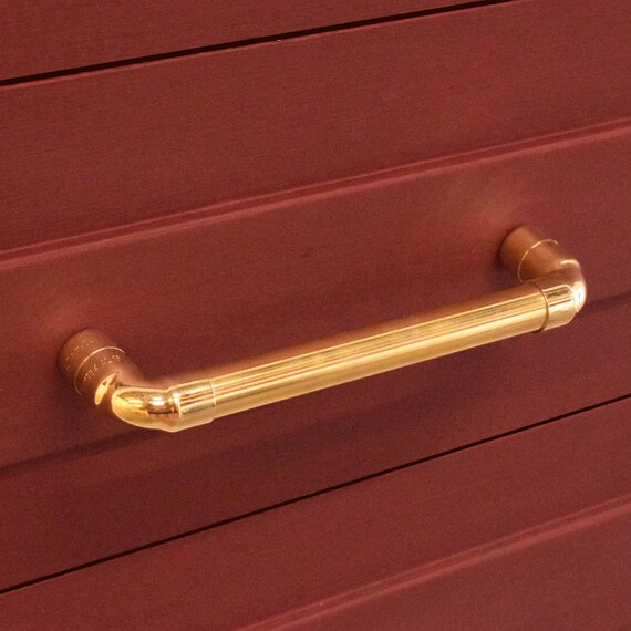 Brass Pull Handle U-shaped high Polish Drawer Pull. - Etsy