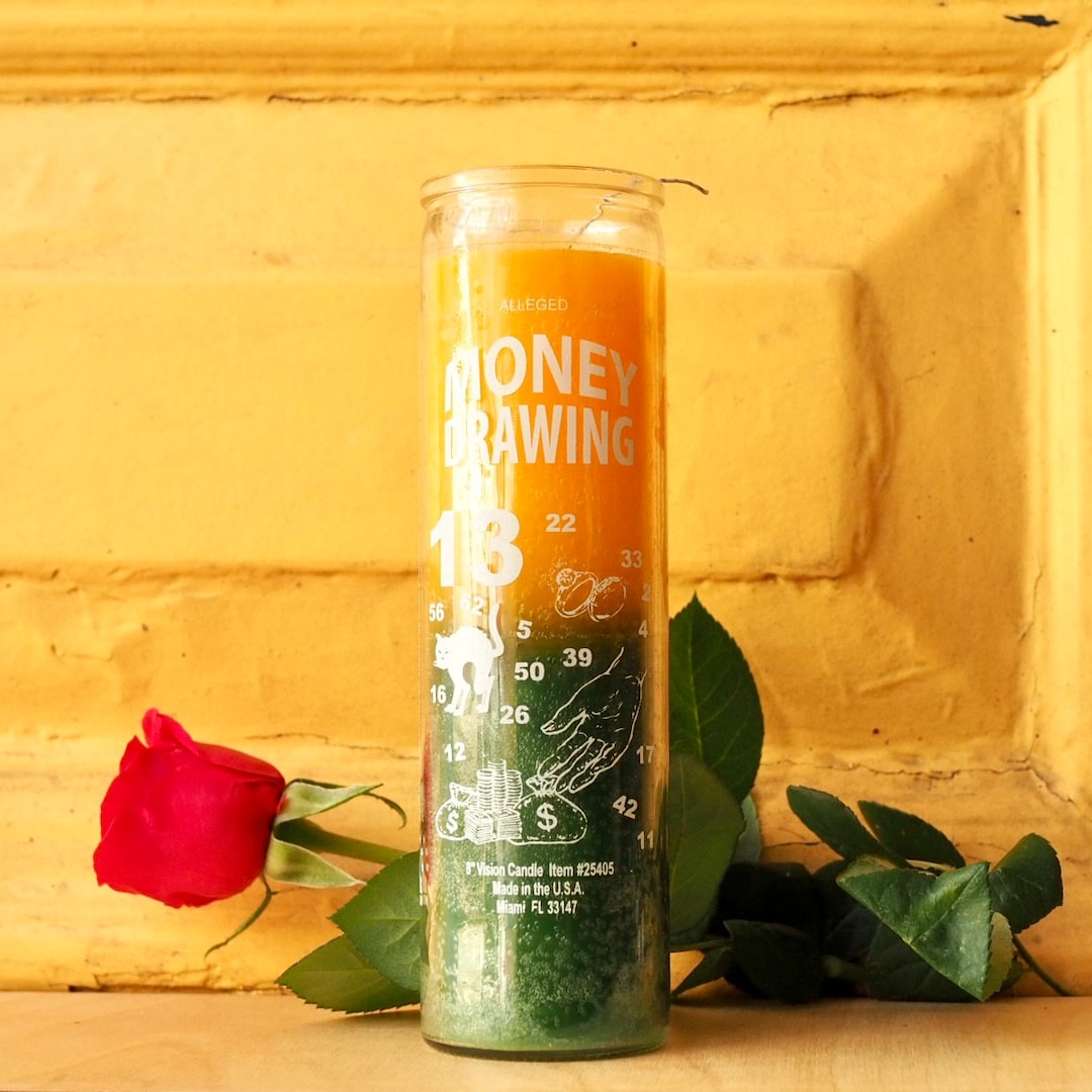 Money Drawing Ritual Prayer Candle - Etsy