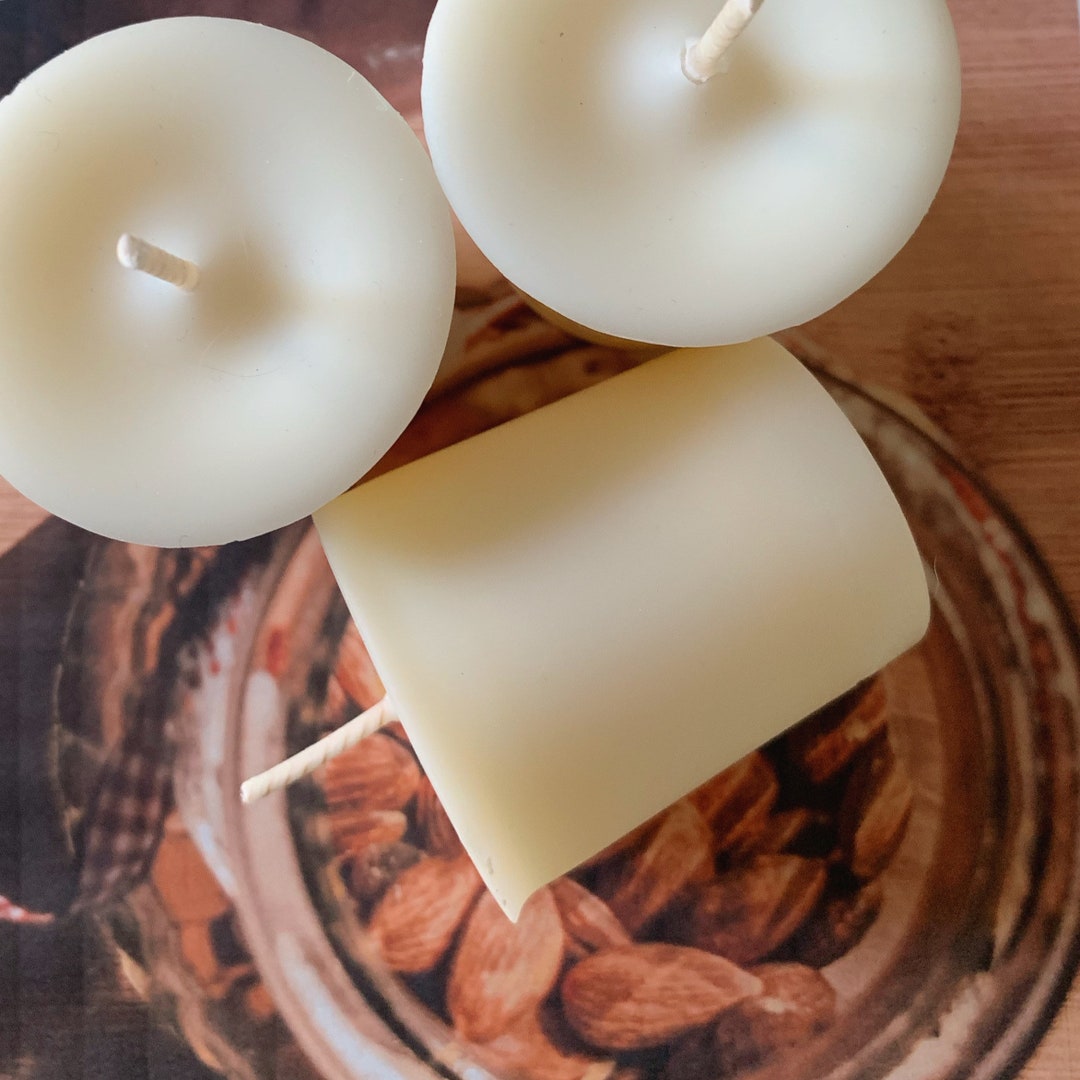 Hand Poured Almond 4 Pack Votive Candles | Richly Scented Candle | Soy Blend Candle | Handmade ...