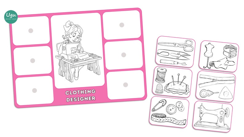 Community Helpers Preschool Sorting Mats, Professions Printable ...