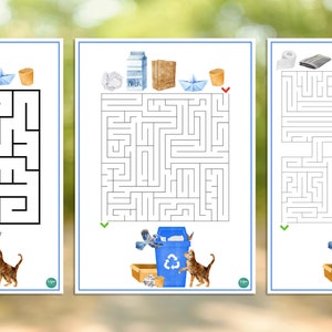 Earth Day Maze Printable: Eco-friendly Games & Activities (PDF) - Etsy