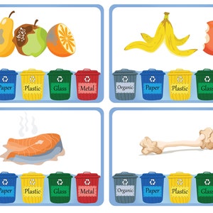 Waste Sorting,waste Sorting Printable Game for Toddlers,trash Sorting ...