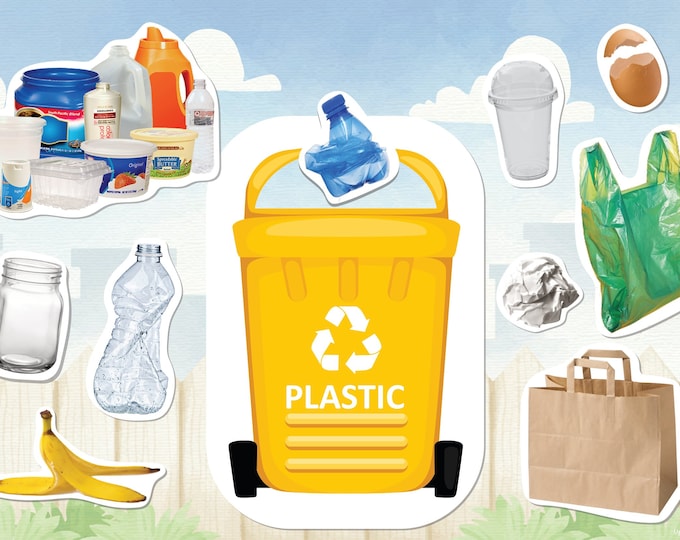 Waste Sorting Busy Book Printable Game,trash Sorting Activity Worksheet ...