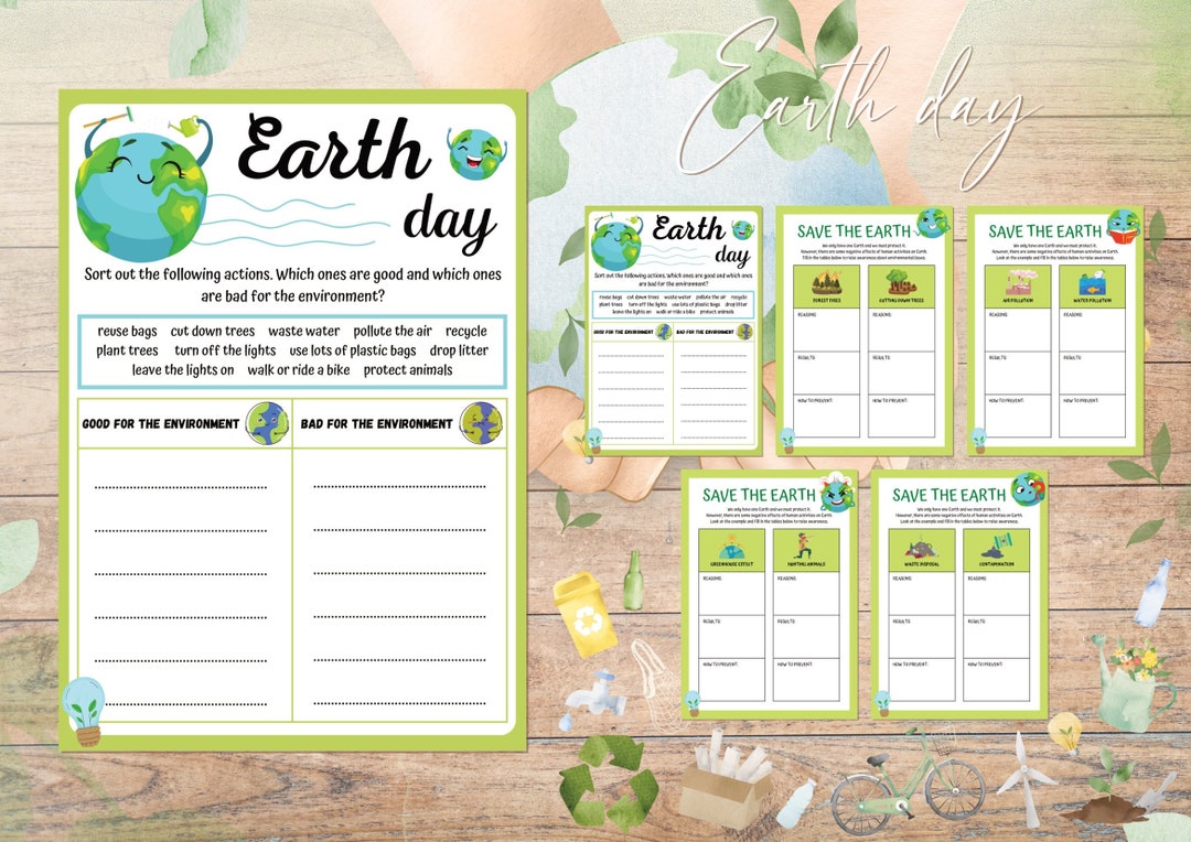 Earth Day Printable: Good Vs Bad Sorting Activity (PDF) - Etsy