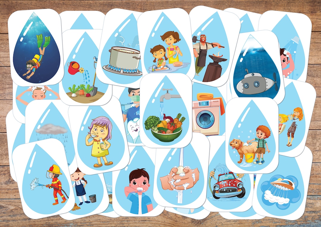 Water Cards: Homeschool Learning Cards (digital Download) - Etsy
