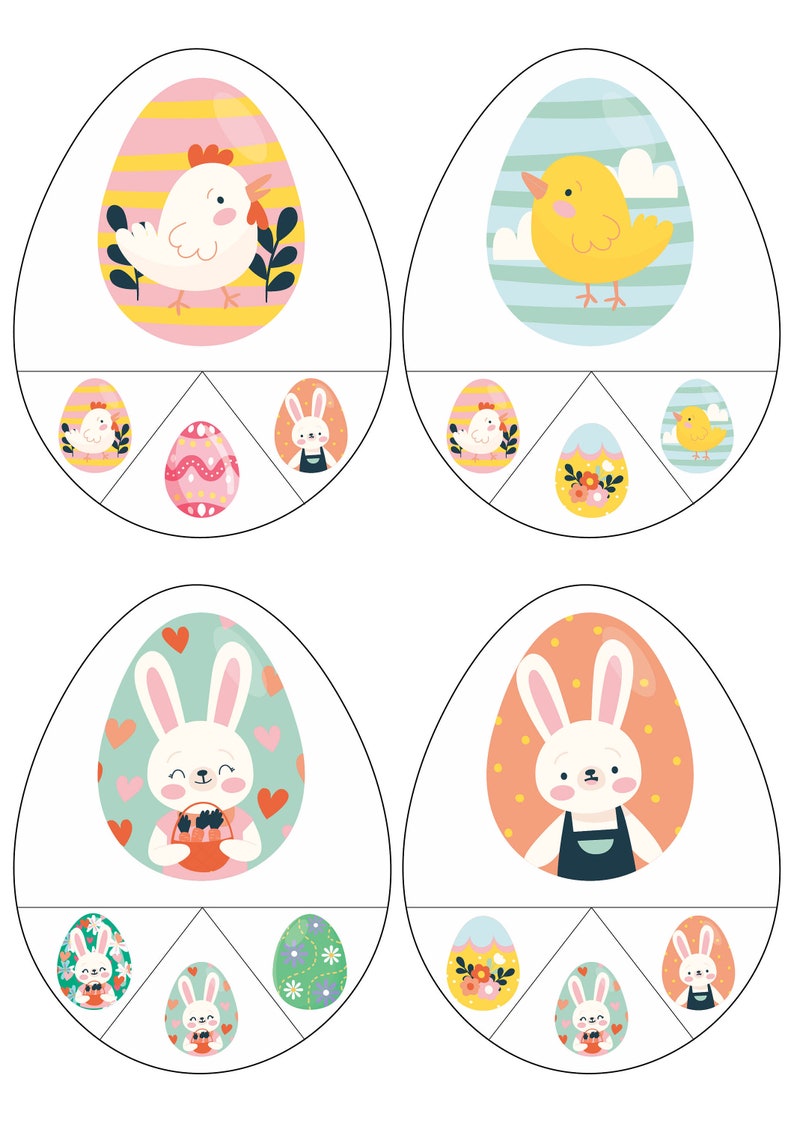 Easter Themed Clip Cards, Easter Sorting Game - Etsy