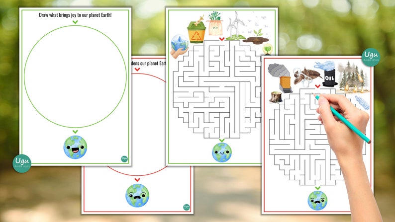 Earth Day Maze Printable,earth Day Games,earth Day Activities,indoor ...