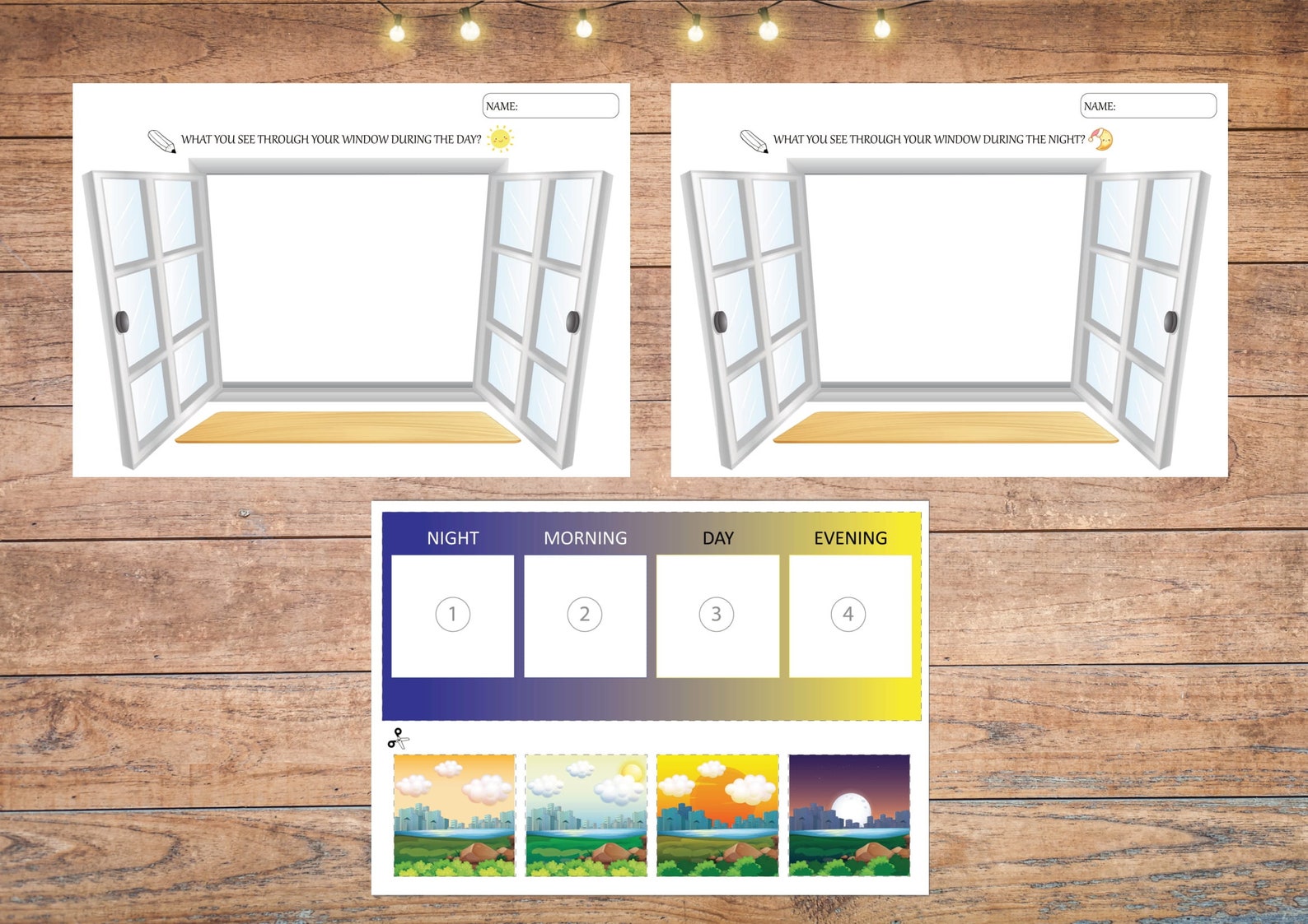 Day and Night Activity Binder: Homeschool Printable Worksheets (PDF) - Etsy