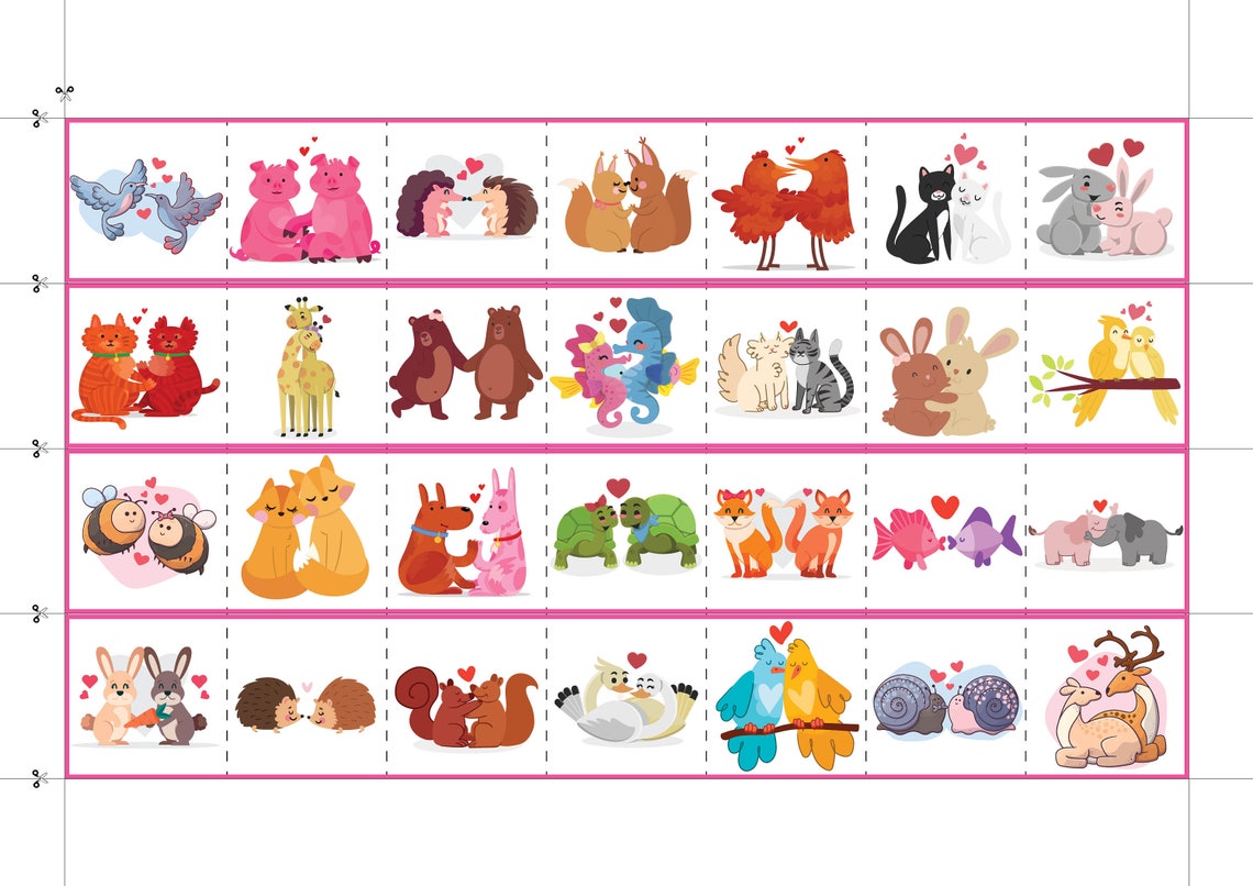 Valentine's Day Scissor Strips. Cutting Skills Activity. Preschool ...