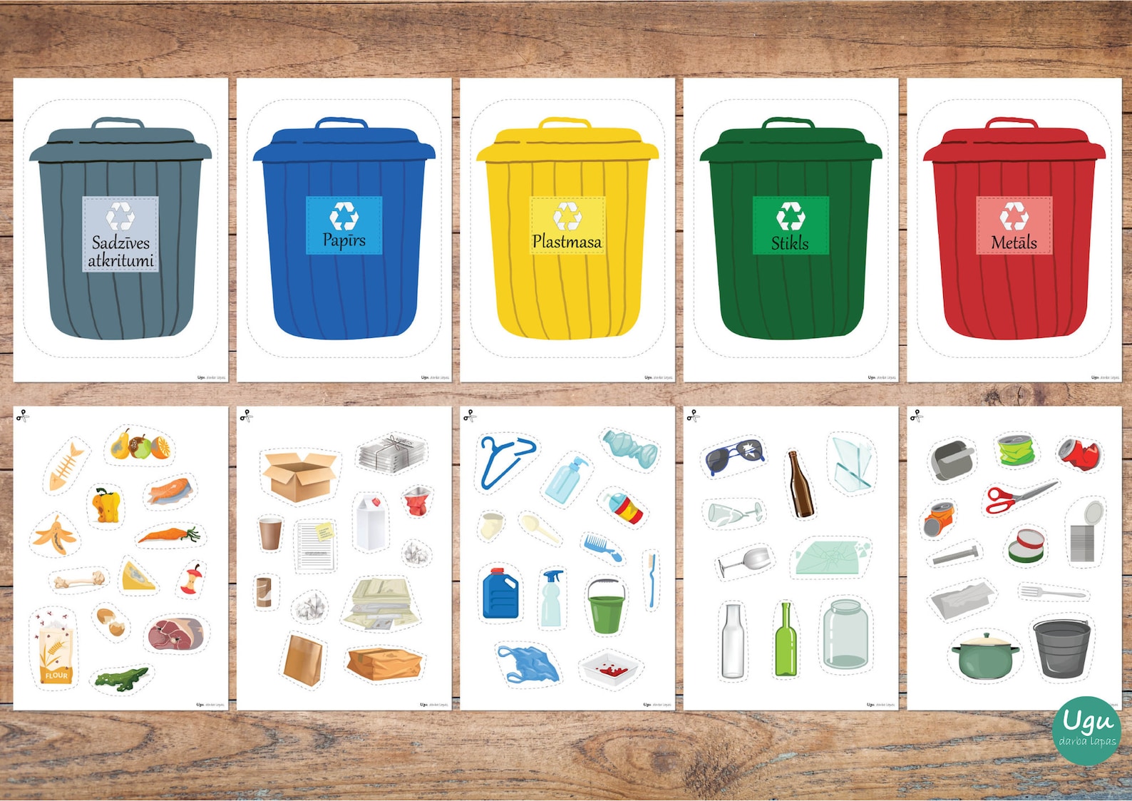Waste Sorting Busy Book Printable Game,trash Sorting Activity Worksheet ...